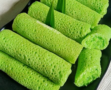 Resepi Mudah Kuih Ketayap Inti Kelapa Pandan • Resepi Bonda