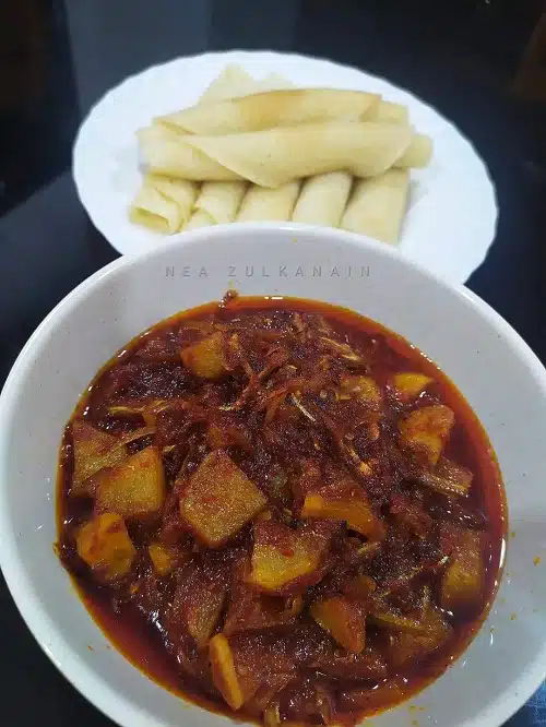 Resepi Lempeng Kosong dengan Sambal Bilis Kentang • Resepi Bonda